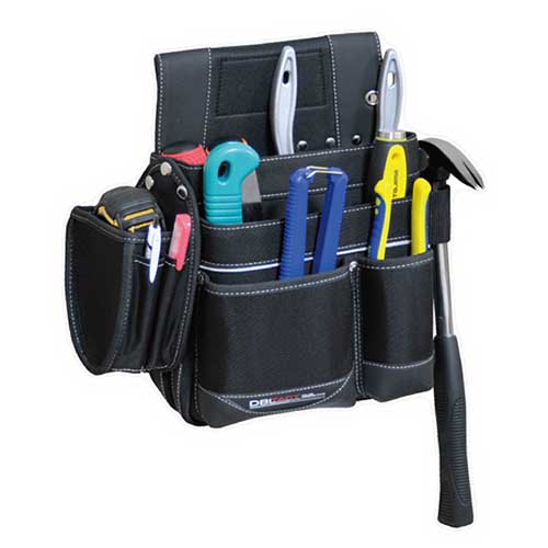 DBLTACT 釘袋 2段(230㎜/170mm) DT-19-BKの通販｜現場市場