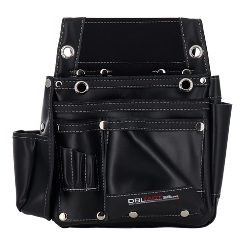 DBLTACT 本革卓越 釘袋 2段 墨ツボケース付 ブラック DTL-11-BKの通販｜現場市場