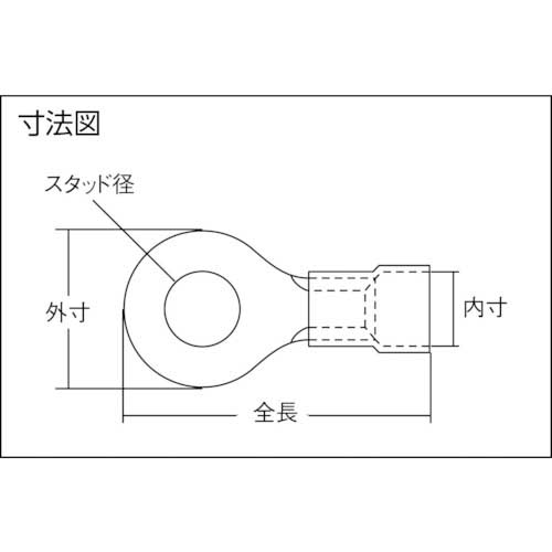 JST ビニル絶縁付丸型端子(F形) FV1.25-M4 100個入りの通販｜現場市場