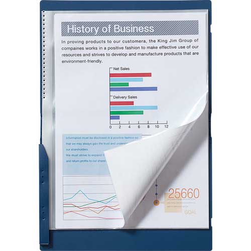 KING JIM 二つ折りクリア-ファイルコンパック A3二つ折り オレンジ 10ポケット 5896H-ORの通販｜現場市場