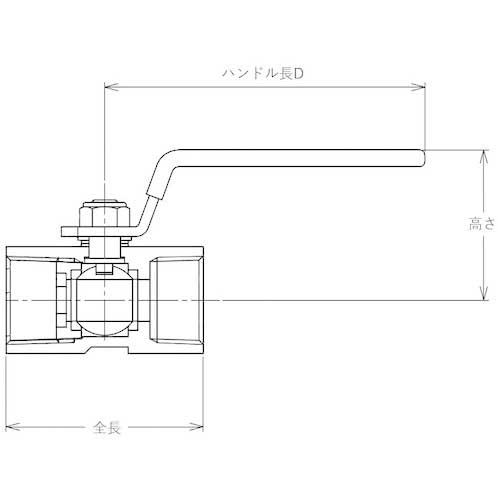 TRUSCO ボールバルブ レデューストボアタイプ(800型・ステンレスSCS13A)2 BAV-SR50Aの通販｜現場市場