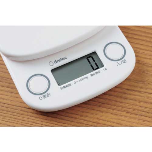 dretec デジタルスケール1kg ホワイト KS-630WTの通販｜現場市場