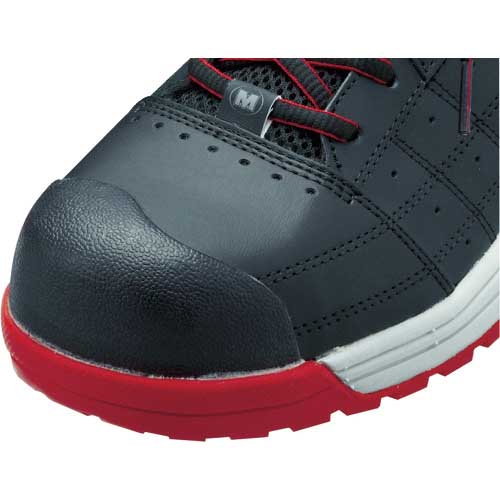 ミドリ安全 トウガード付 ワイド樹脂先芯入りスニーカー MPN-902 22.5 MPN-902-BK/R-22.5の通販｜現場市場