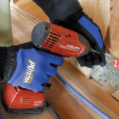 富士グローブ PUテトラ TE-007 ブルー L 0911の通販｜現場市場