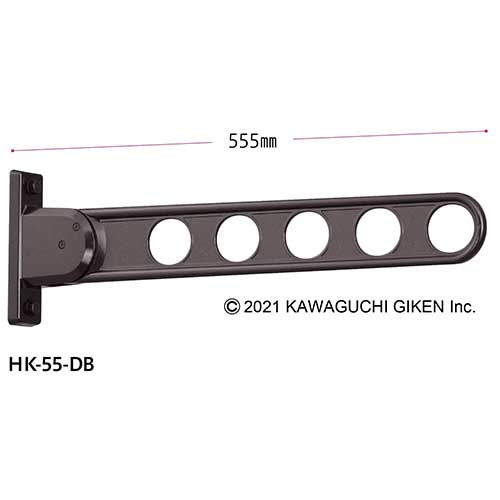 川口技研 ホスクリーン 窓壁用物干し HK-55型 ダークブロンズ 2本セット HK-55-DBの通販｜現場市場