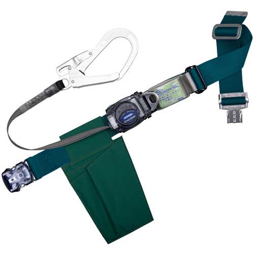 藤井電工 ツヨロン 胴ベルト型墜落制止用器具(巻取タイプ)ロック機構なし リトライト 青緑 Lサイズ 幅50MM×長さ1400MM ワンタッチバックル仕様 TB-RL-OT593-BG-L ...
